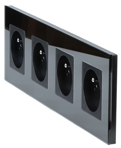GNIAZDO SZKLANE POCZWÓRNE GNIAZDKO Z BOLCEM CZARNE SC80 4 SC80 SOCKET