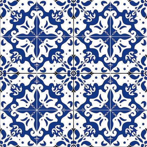 Premium Photo Portuguese Azulejo Seamless Tile Pattern
