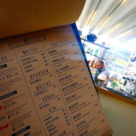 Menu at Cocina Abierta restaurant Bogotá Cl 93b 11A 84