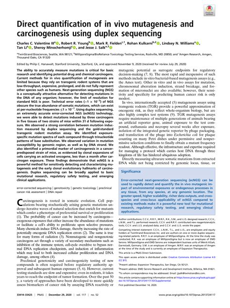 pdf direct quantification of in vivo mutagenesis and carcinogenesis using duplex sequencing