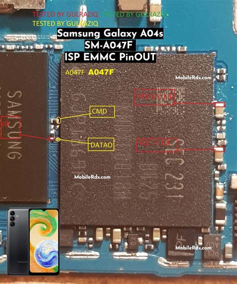 Samsung Galaxy A04s SM A047F ISP EMMC PinOUT Test Point