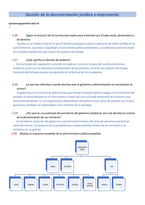 Gestión de la documentación jurídica y empresarial Ejercicios