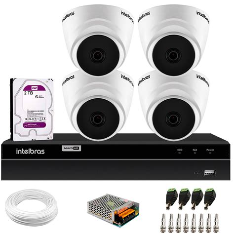 Kit 4 Câmeras Dome VHL 1220 D HDCVI Lite 20m Full HD 1080p 2 8 mm