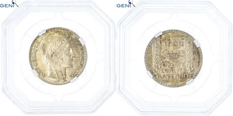 Frankreich 10 Francs 1938 Paris Münze Turin Paris GENI MS64 UNZ