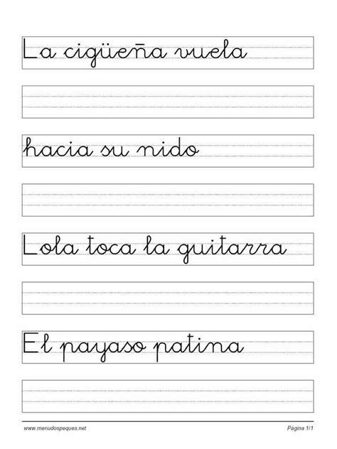 Fichas de Caligrafías Ejercicios Plantillas y Ejemplos