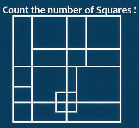 Picture Puzzle To Count Number Of Squares