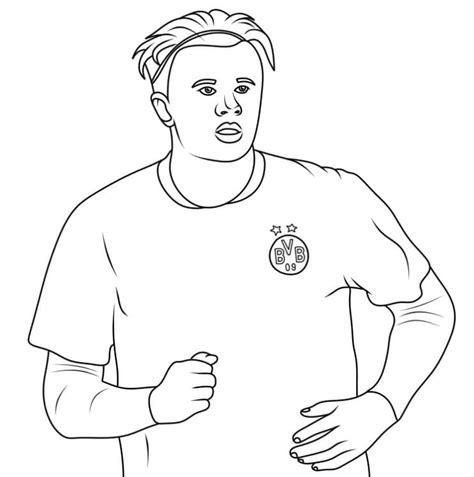 El Corredor Erling Haaland Para Colorear Imprimir E Dibujar ColoringLib