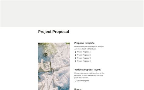 Project Proposal For Client Template By Grace And Grow Notion Marketplace