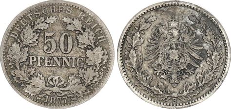 Deutsches Kaiserreich 50 Pfennig 1877 B S Ss MA Shops
