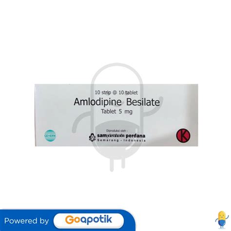 Amlodipine Besylate Sampharindo Mg Box Tablet Kegunaan Efek