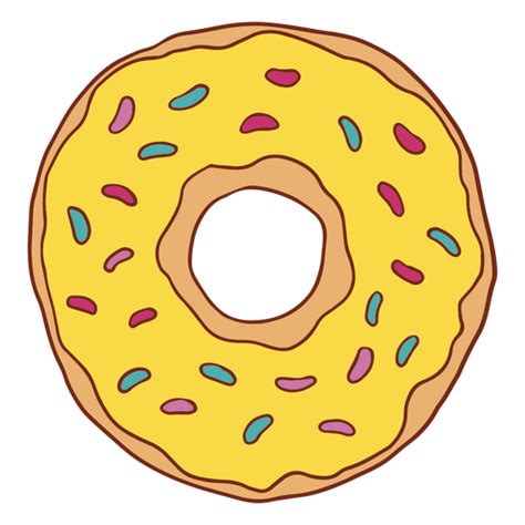 Donut Farbstrich Gelb PNG Und SVG Design Für T Shirts