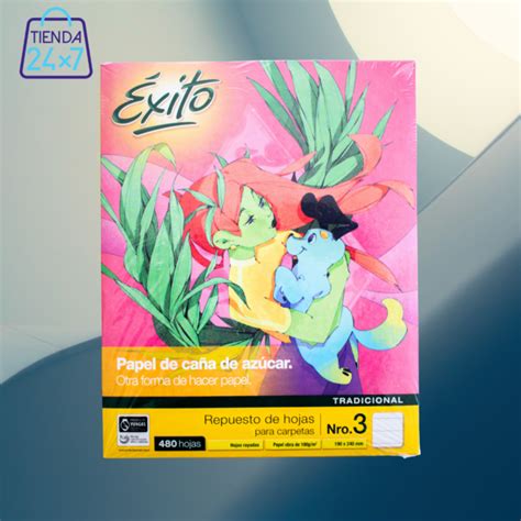 Repuesto Escolar Exito Ecologico Tradicional N3 480 Hojas Cuadricula