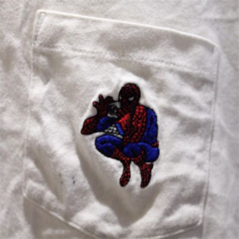 Uniqlo X Marvel Collab Spider Man White Tee Size Depop