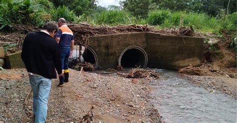 Defesa Civil vistoria o sistema de escoamento de águas pluviais JDV