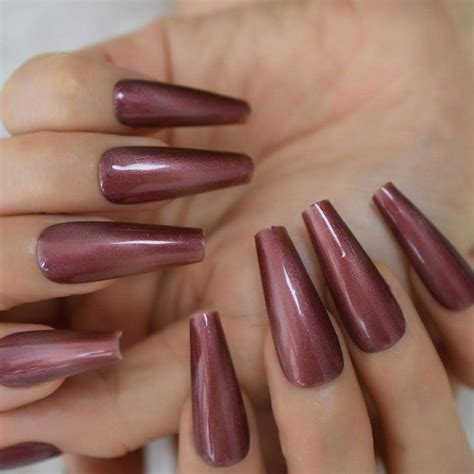 Uñas postizas hechas a mano gruesas reutilizables súper largas de