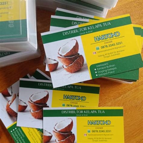 Jual KARTU NAMA 1 SISI TEBAL ART CARTON 260 LAMINASI HOT DOFF Shopee