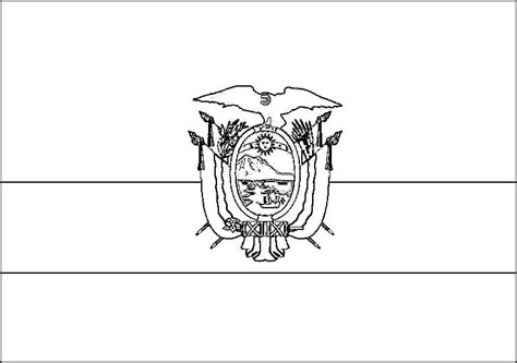 Dibujos De Imagen De La Bandera De Ecuador Para Colorear Para Colorear