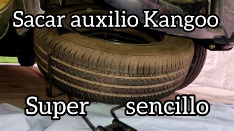 Cómo sacar rueda neumático llanta de auxilio Renault Nueva Kangoo