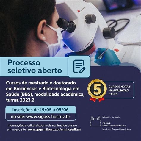Bioci Ncias E Biotecnologia Em Sa De Campus Virtual Fiocruz