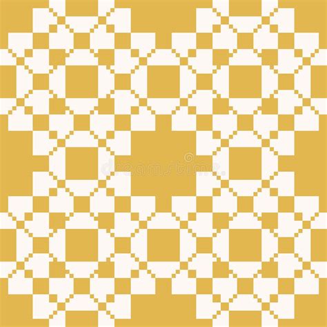 Square Grid Seamless Pattern Vector Abstract Yellow And White