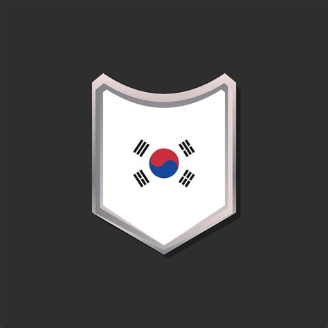 Ilustração do modelo de bandeira da coreia do sul Vetor Premium