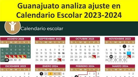 Calendario Escolar 2023 Guanajuato Image To U