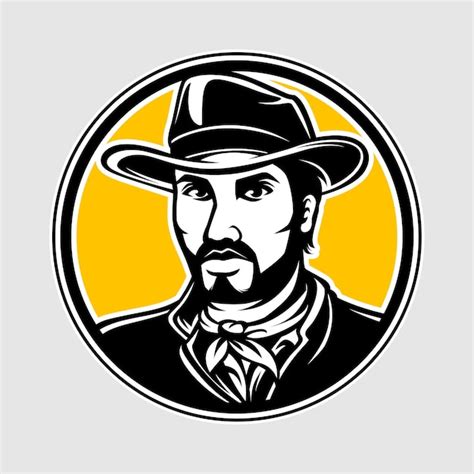 Logotipo De Cowboy Vector Premium
