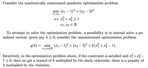 solved consider the quadratically constrained quadratic