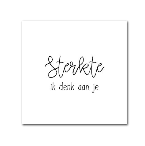 Dubbele Kaart Sterkte Ik Denk Aan Je
