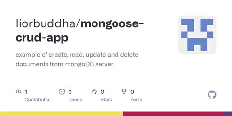 GitHub Liorbuddha Mongoose Crud App Example Of Create Read Update