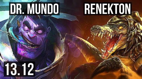 MUNDO Vs RENEKTON TOP Rank 4 Mundo 3 1 3 400 Games EUW
