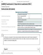 Examen Aab Cuestionario Desarrolle El Cuestionario Eva Pdf