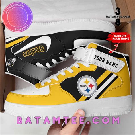 Pittsburgh Steelers Yellow Black Air Force Sneakers Batamtee