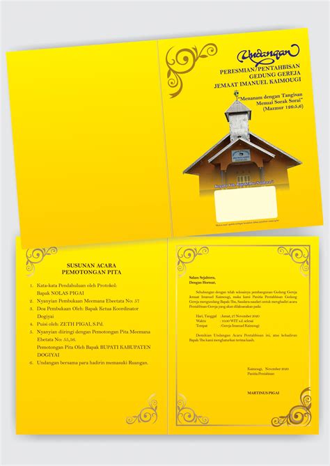 Detail Undangan Peresmian Gedung Koleksi Nomer