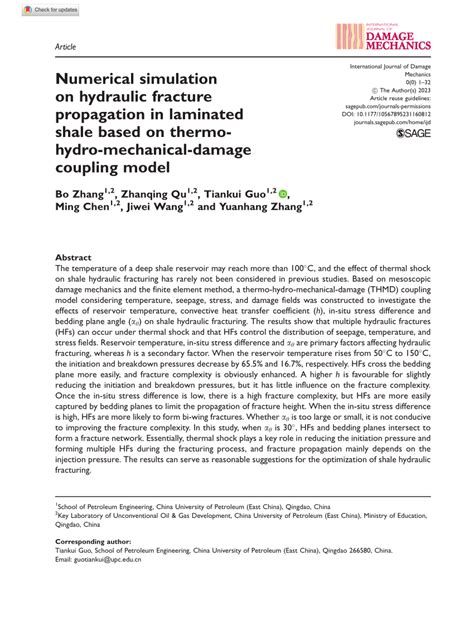 pdf numerical simulation on hydraulic fracture propagation in laminated shale based on thermo