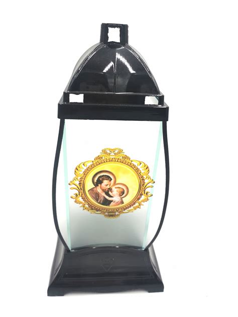 Znicz Kapliczka Lampion na grób czarny z Jezusem 0099920093777 Cena