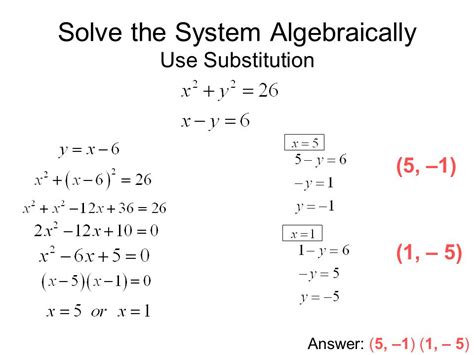 9 8 systems of linear and quadratic equations answers
