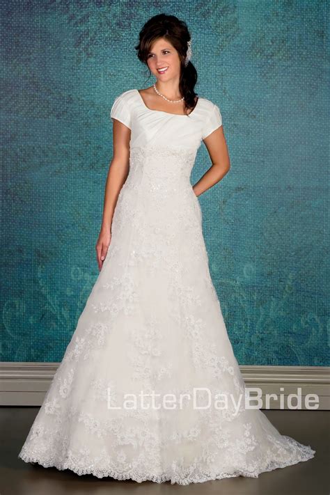 Modest Wedding Dress Doncia LatterDayBride Prom Modest Mormon LDS