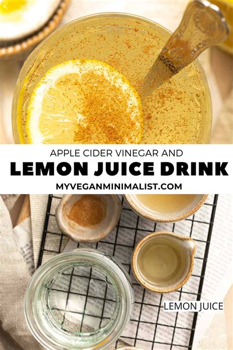 The Best Apple Cider Vinegar And Lemon Juice Drink My Vegan Minimalist