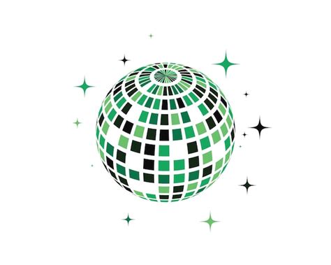 Ilustração do ícone do vetor de bola de discoteca Vetor Premium