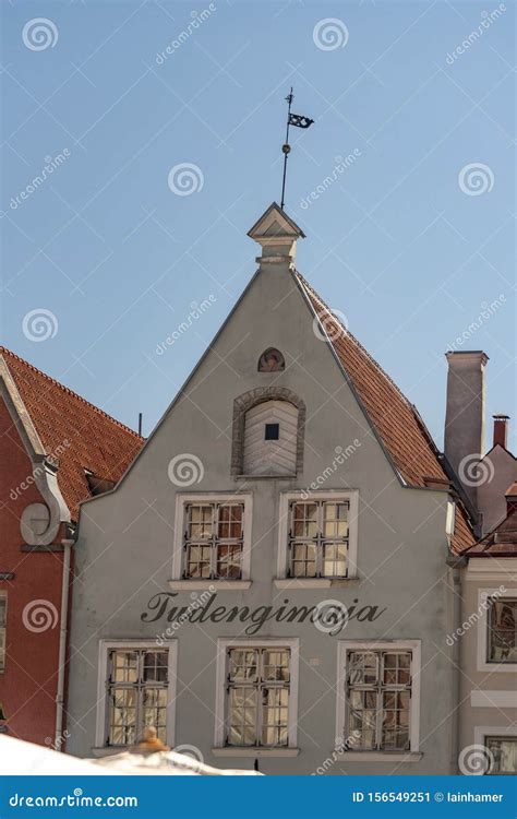 Baudetails In Tallinn Marktplatz Tallinn Estland Redaktionelles Foto