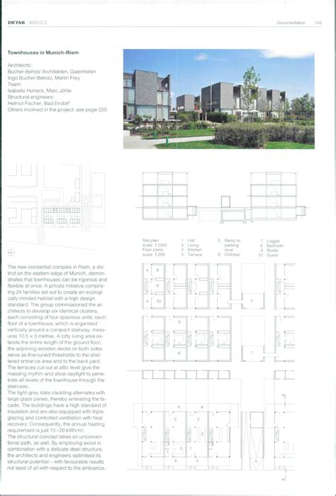 Case Study House DETAIl 2012 D 2 Documentation 145 Townhouses In