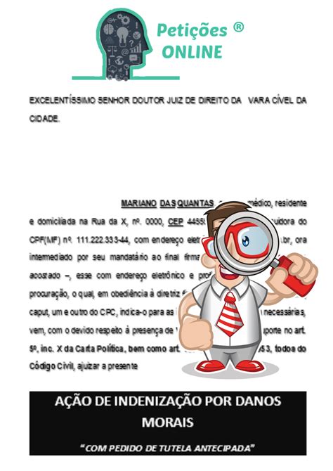 Ação de Indenização Por Danos Morais Novo CPC Modelo