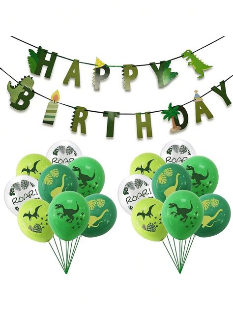 16 sztuk Dinozaur Przyjęcie urodzinowe Balony I Urodziny Transparent