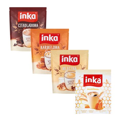 Kawa zbożowa Inka Mix 4 smaków 200 g x 4 sztuki 13171037545 Allegro pl