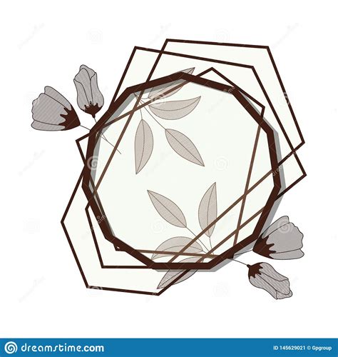 Cap Tulo Con El Icono Aislado Flores Ilustraci N Del Vector