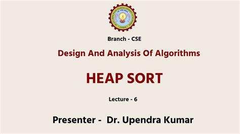 design and analysis of algorithms heap sort aktu digital education youtube