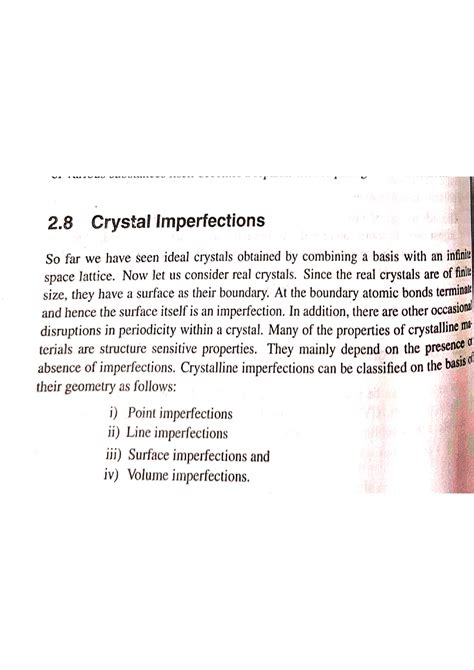 Crystal Imperfections Engineering Physics Studocu