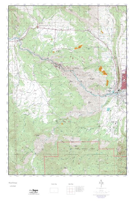 MyTopo Royal Gorge Colorado USGS Quad Topo Map