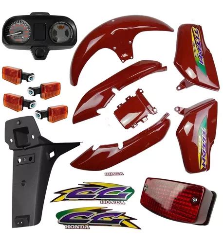 Kit Carenagens Completa Cg 125 Titan 99 00 Verm Md original Frete grátis